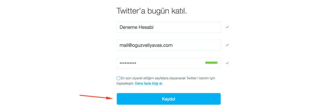 Twitter Kaydol - Twitter Aç - Twitter Hesap Açma | Oğuz Veli Yavaş